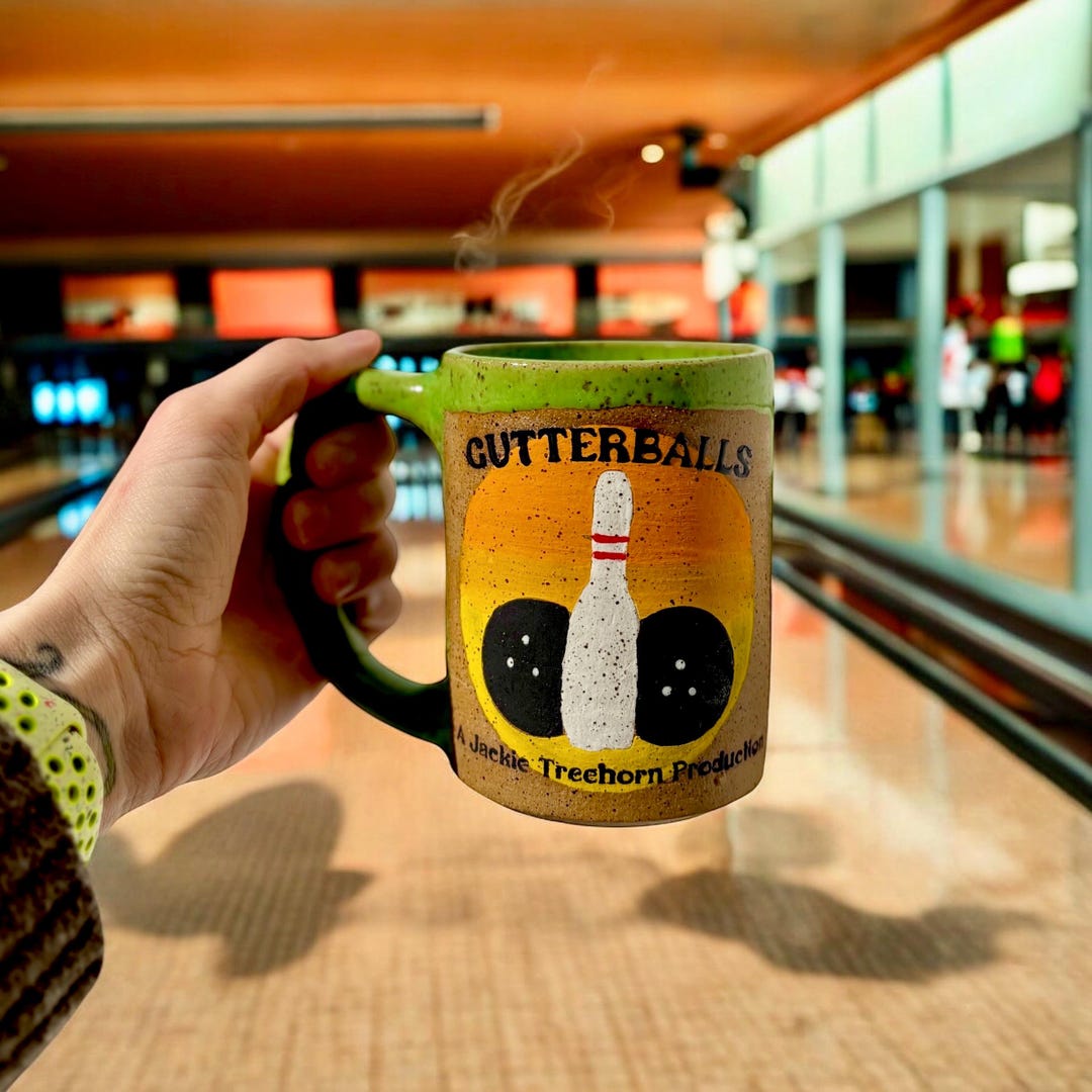 The Dudes Gutterballs the Big Lebowski Mug in Bunnys Missing Toe Green ...