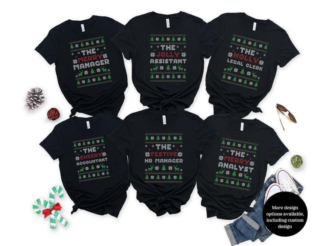 Ugly Sweater Office Party Christmas Shirts, Coworkers Group Ugly ...