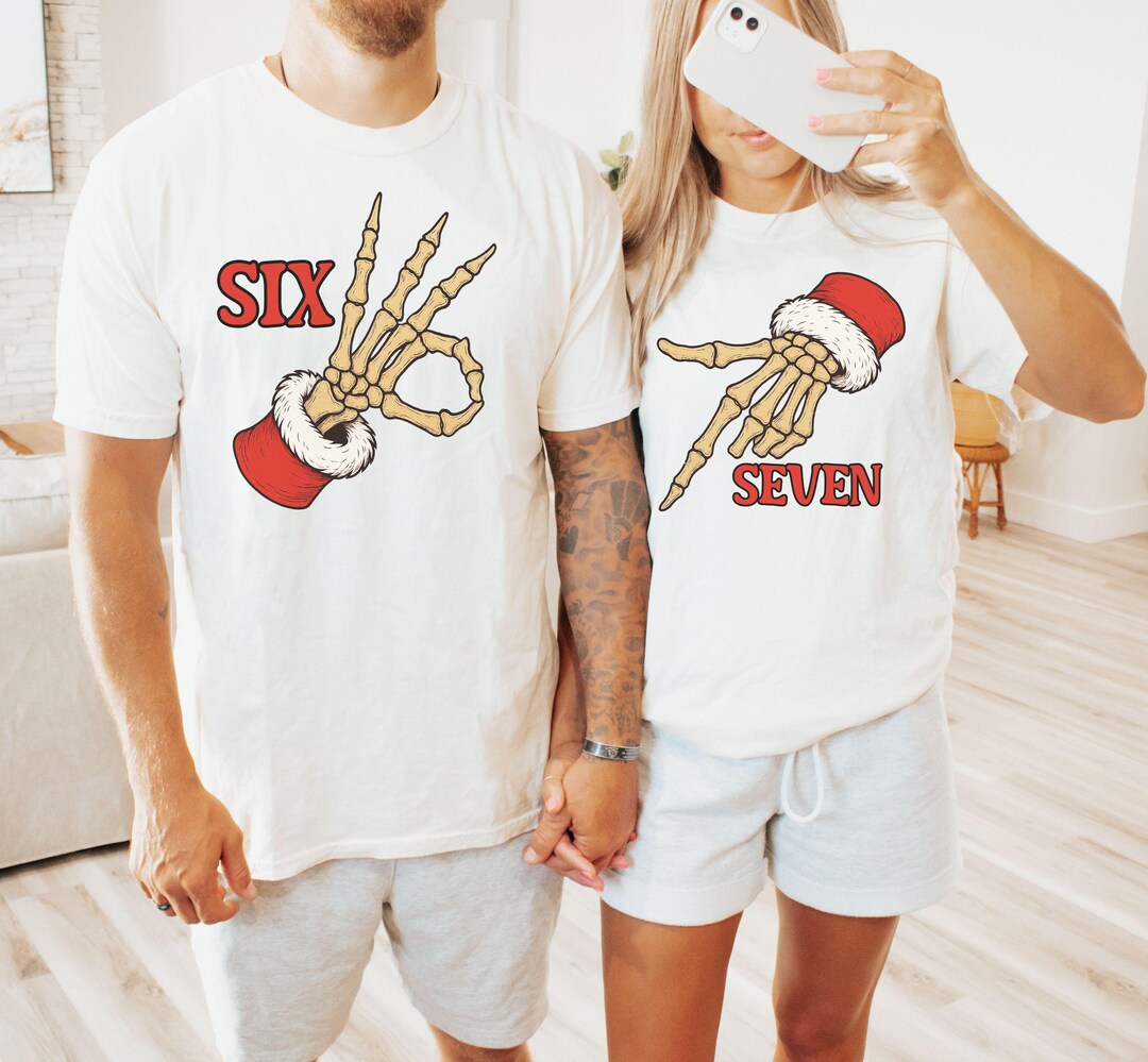 Comfort Colors Six Seven Couples Shirts, 67 Matching Christmas T-shirts ...