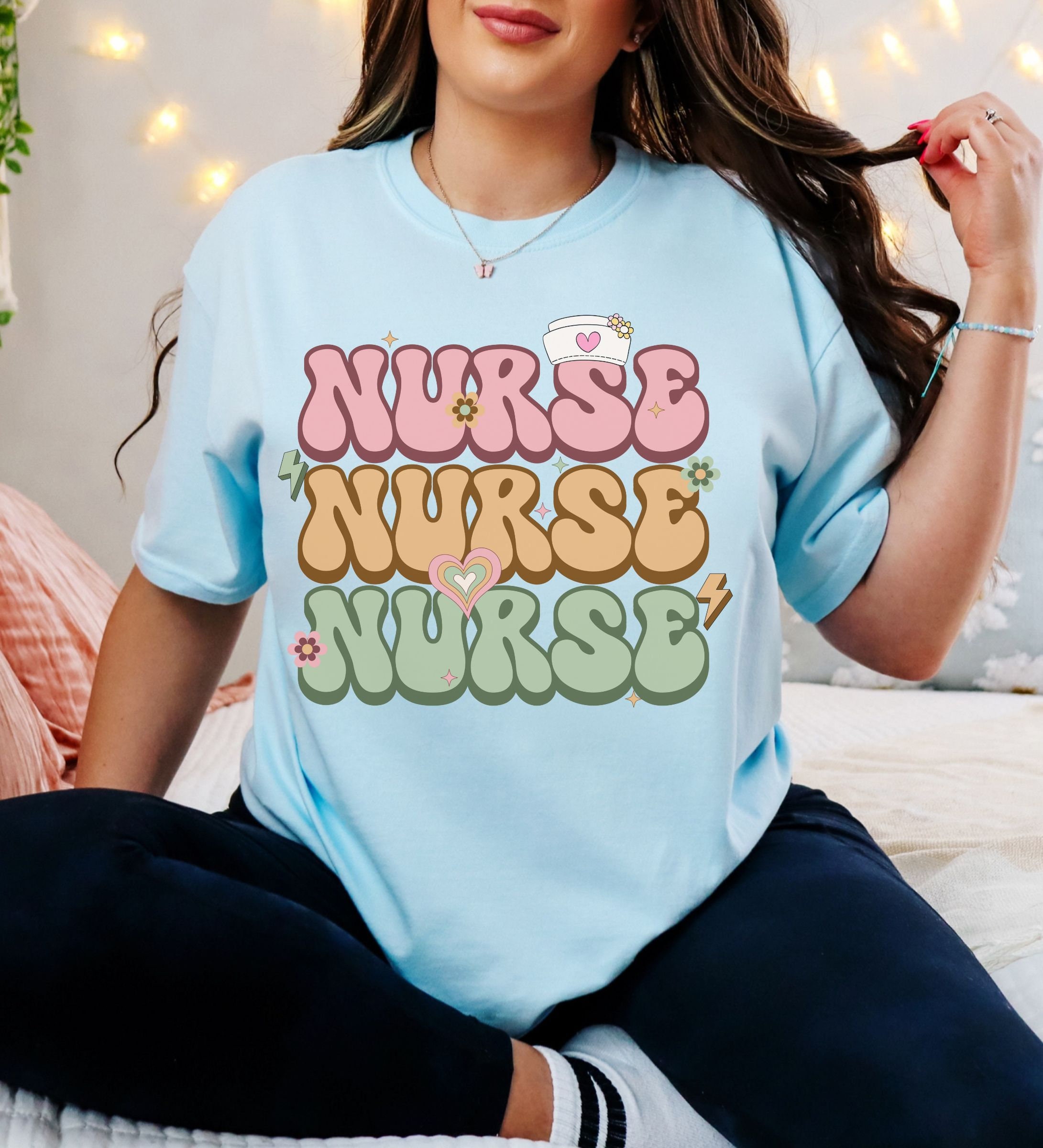 Retro Comfort Colors Nurse Shirt, Nurse Appreciation Week Gift, Groovy ...