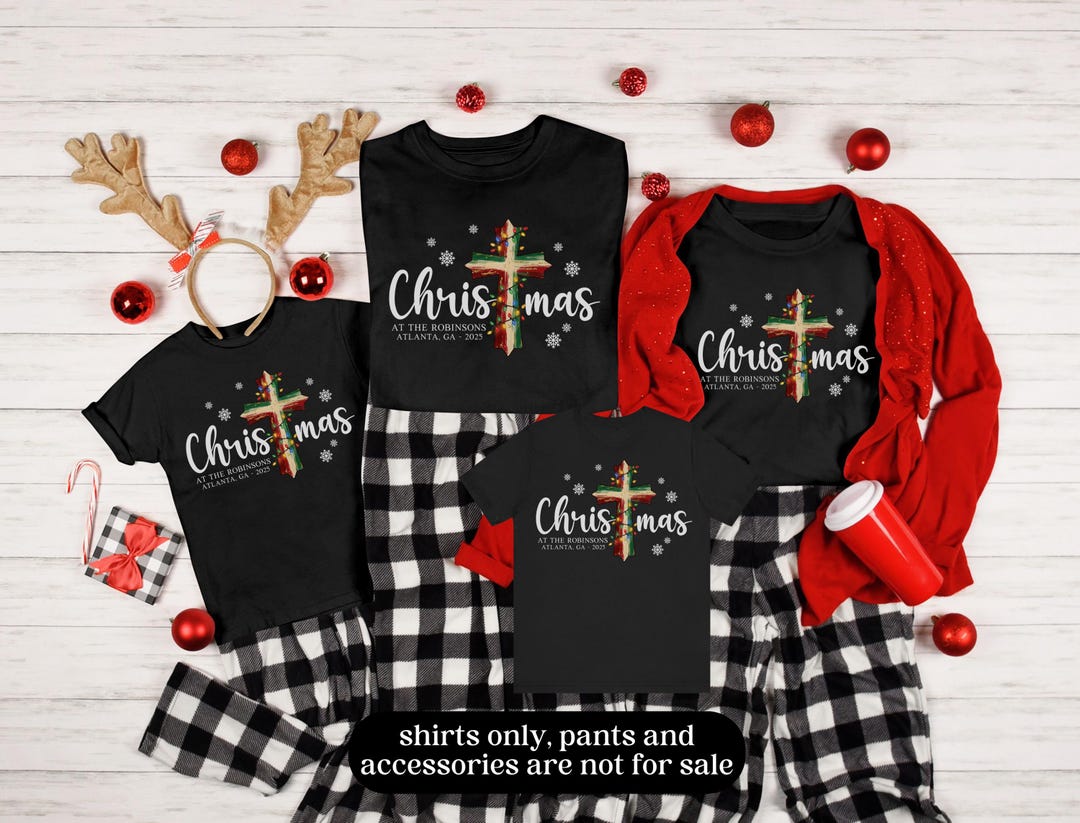 Custom Christian Christmas Pajamas, Family Matching Nativity Christmas ...