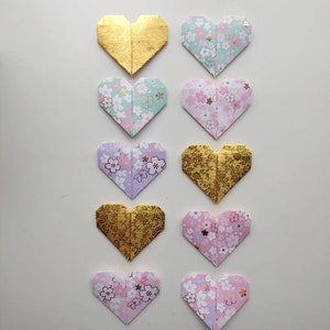 Origami Heart Bookmarks (set of 10 Assorted Designs) - Etsy