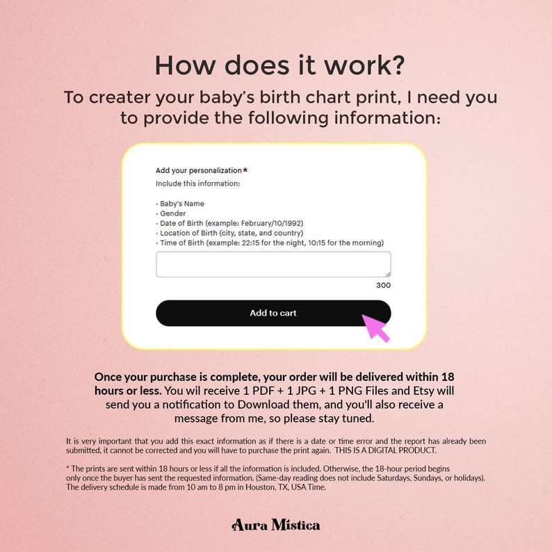 Your Custom Baby's Birth Chart Print Digital Download, Birth Chart Art ...