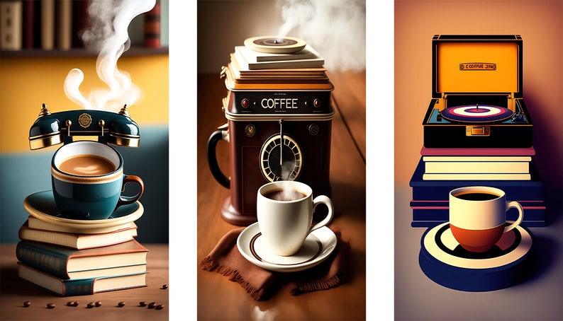 Coffee Wall Art Posters Unique Coffee Art Gift Home Office - Etsy