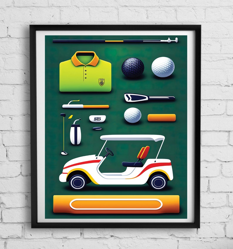 Golf Painting, Set of 6 Prints, Gifts for Golfers, Golf Printable Art ...