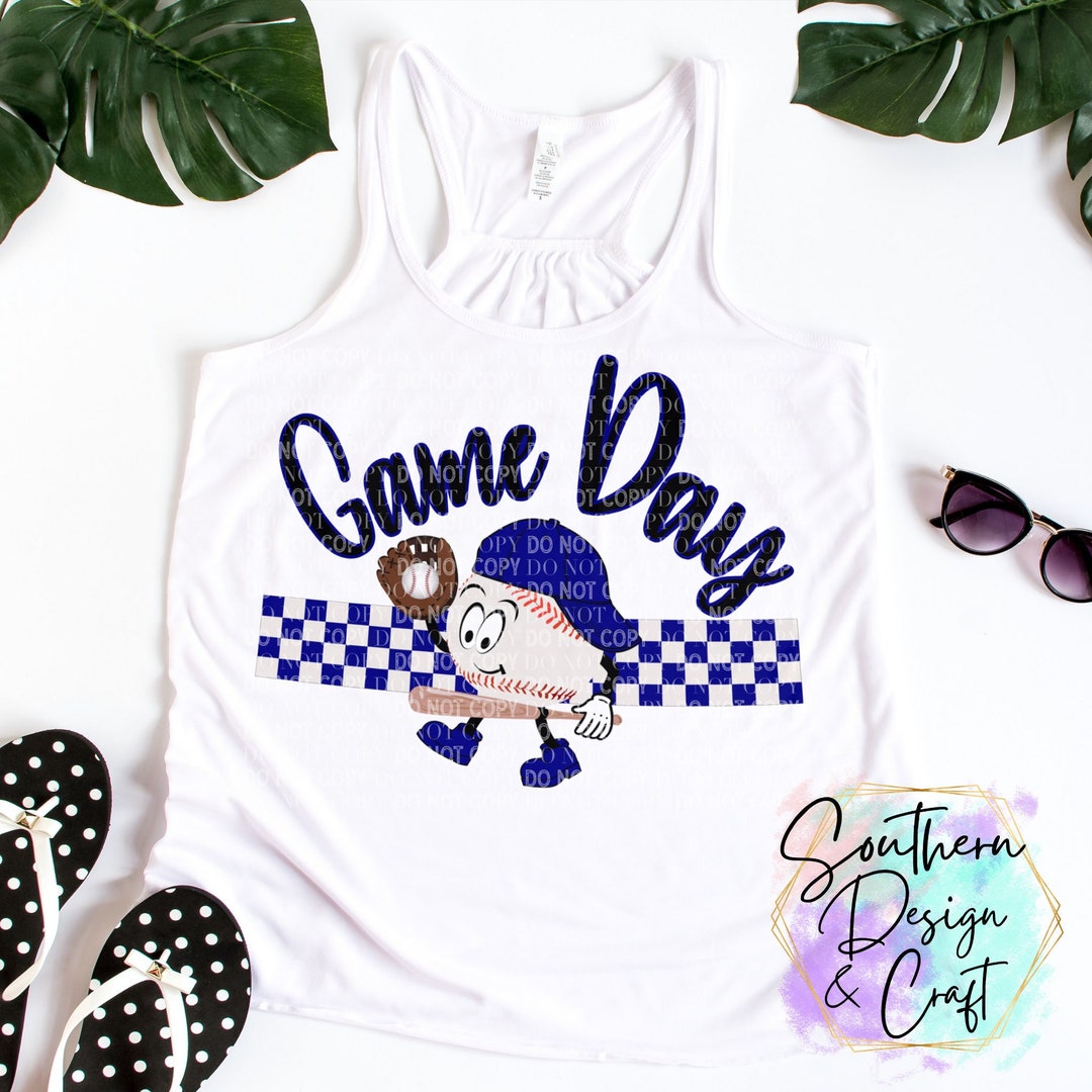 ROYAL BLUE Team Retro Game Day PNG Baseball Mom Instant Download ...