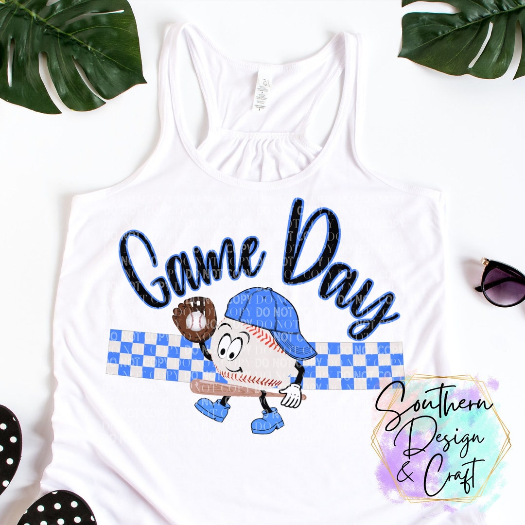 LIGHT BLUE Team Retro Game Day PNG Baseball Mom Instant Download ...