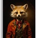 Gentleman Fox Vintage Portrait, Victorian Fox Wearing a Top Hat ...