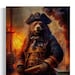 Pirate Sea Captain Bear Painting, Bear Wall Art, Nautical Wall Decor ...