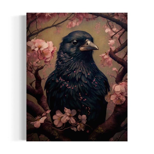 Black Pink Raven Art - Etsy