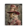 Victorian White Rabbit Painting, Emily Bunny Vintage Portrait ...