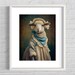 Vintage Sheep Painting French Shabby Chic Wall Decor, Neutral Tone ...