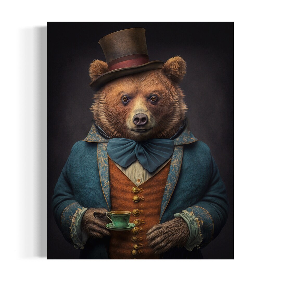 Victorian Bear Portrait Toby the Teetotaler Vintage Bear - Etsy