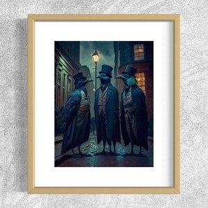 A Murder of Crows Gothic Painting | Crow Wall Decor, Victorian ...
