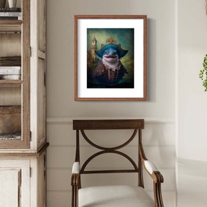 Renaissance Man Shark Oil Painting, Shark Wall Art, Shark Decor ...