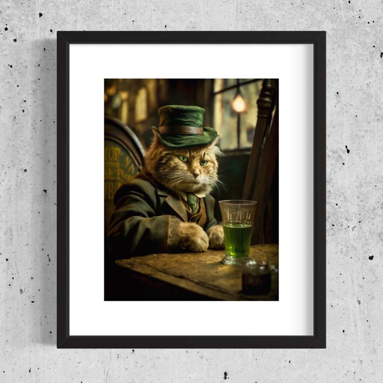 Peaky Blinders Irish Whisky Pub Vintage Beverage Poster, Victorian Cat ...