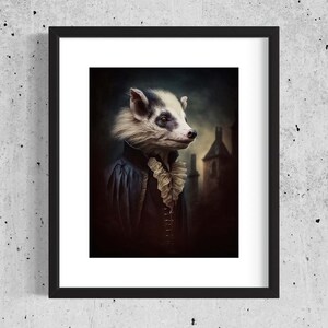 Gothic Vampire Victorian Portrait | Skunk Vintage Painting, Dark ...