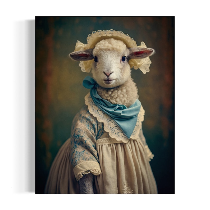 Vintage Sheep Painting French Shabby Chic Wall Decor - Etsy