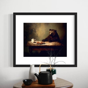 Antique Bear Wall Decor, Vintage Kitchen Still Life Oil Painting ...