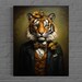 Victorian Tiger Wearing a Butterfly Bow Tie Floral Suit the - Etsy