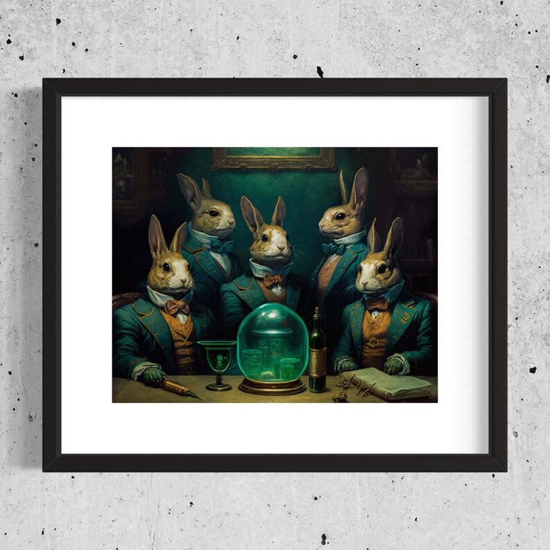 Victorian Bunny Art Print the Experiment Rabbit Wall Art - Etsy
