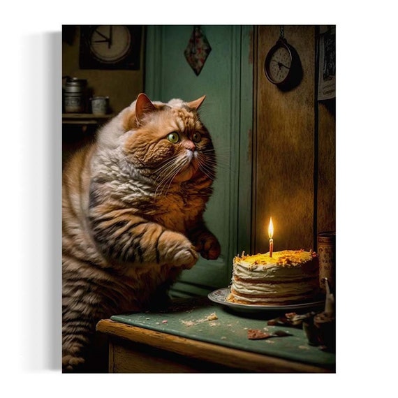 Funny Happy Birthday Fat Cat