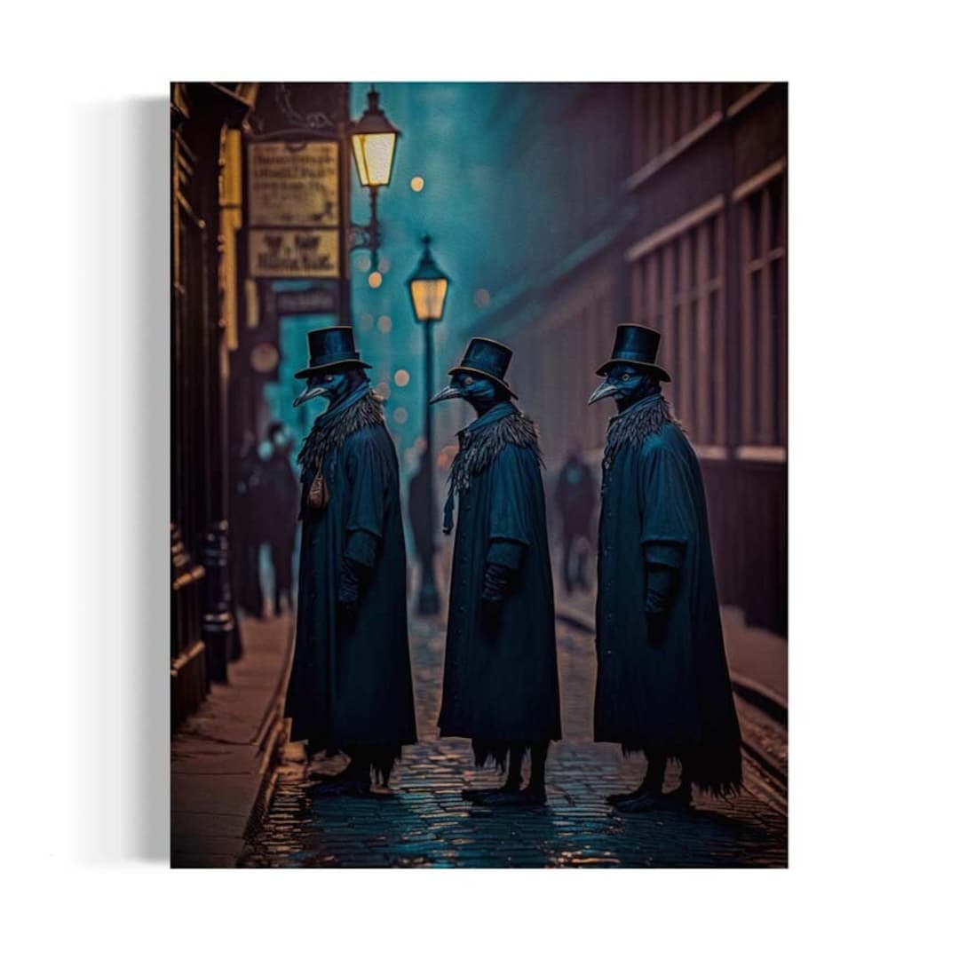 Crow Victorian Gothic Print | Crow Wall Decor, Victorian Gentlemen ...