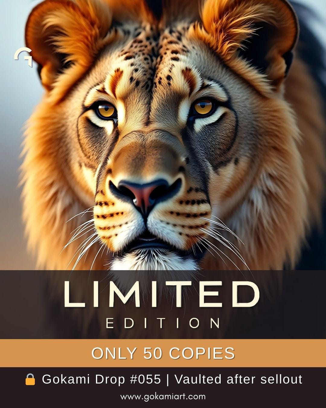 Majestic Lion Art - Regal Lion Portrait Print | Limited 50 Copies ...