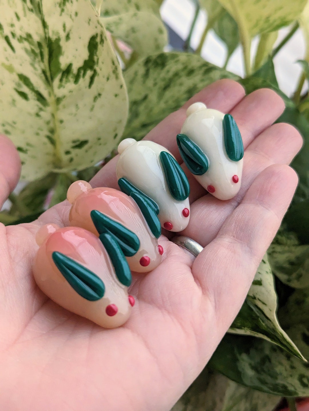 Snow Rabbit Mochi Rabbit Yuki Usagi Polymer Clay Rabbit - Etsy