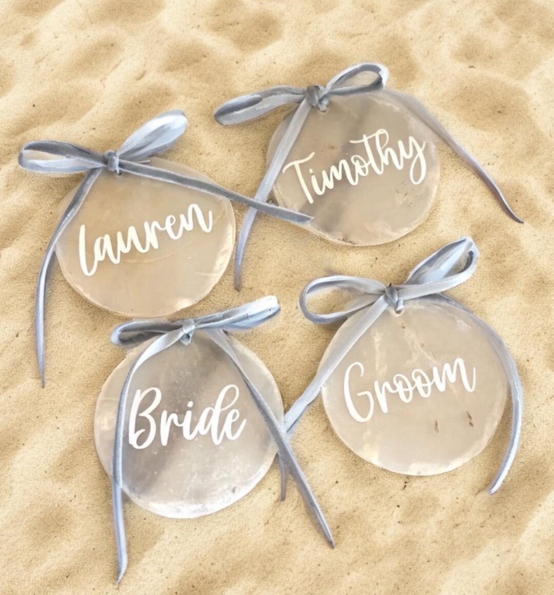 Capiz Oyster Shell Place Cards BULK, Favors, Capiz Oyster Seashell ...