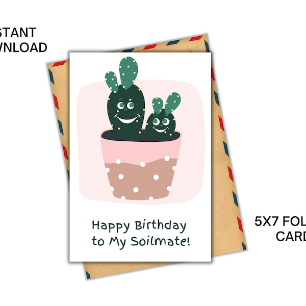Plant Themed Birthday Card - Etsy