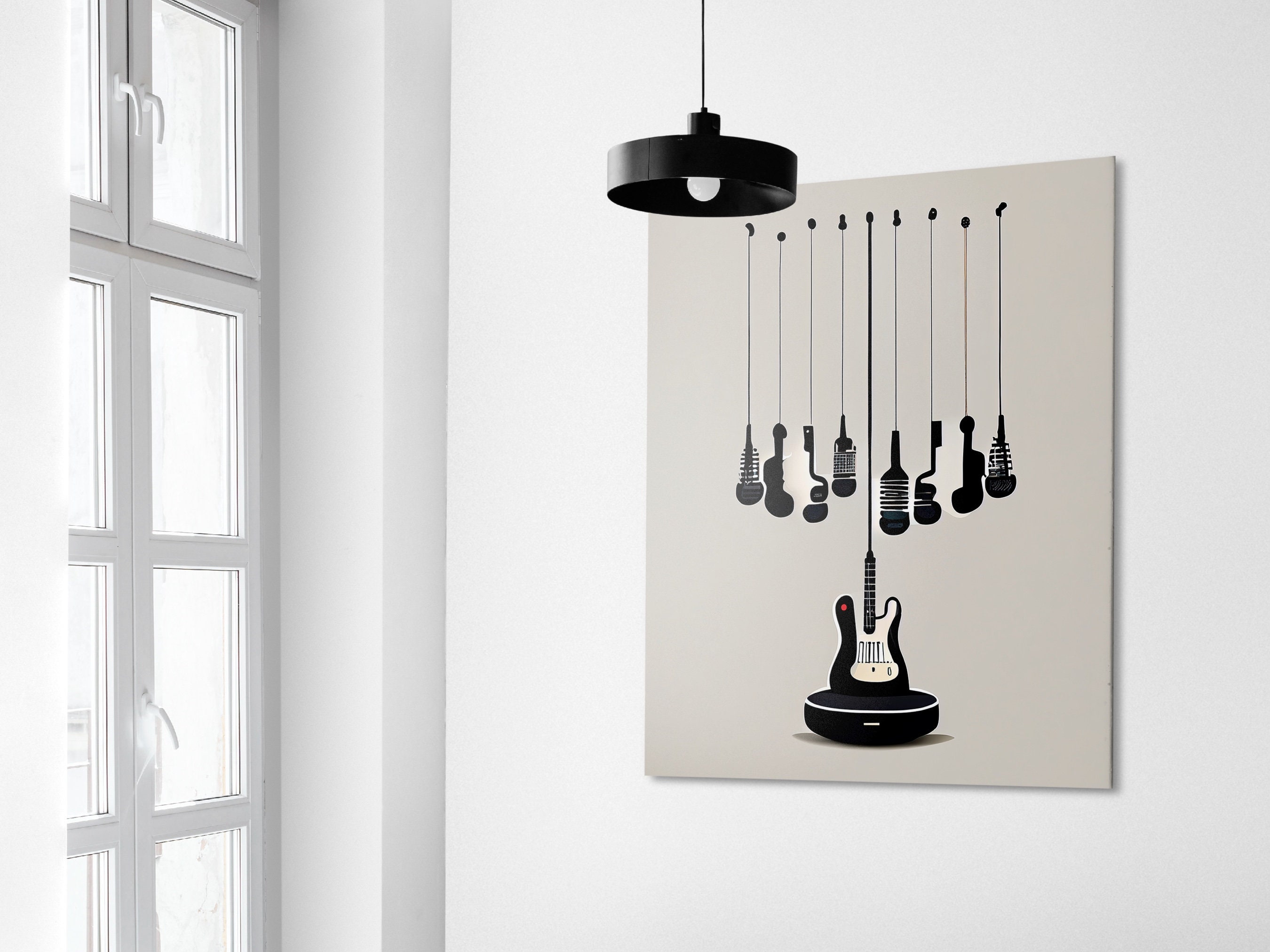 Electric Guitar Poster, Guitar Print, Musical Instrument Artwork, Wall ...