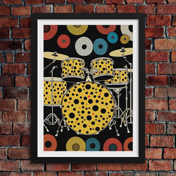 Drum Kit Poster - Etsy