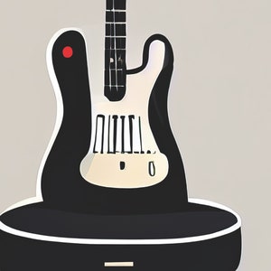Electric Guitar Poster, Guitar Print, Musical Instrument Artwork, Wall ...