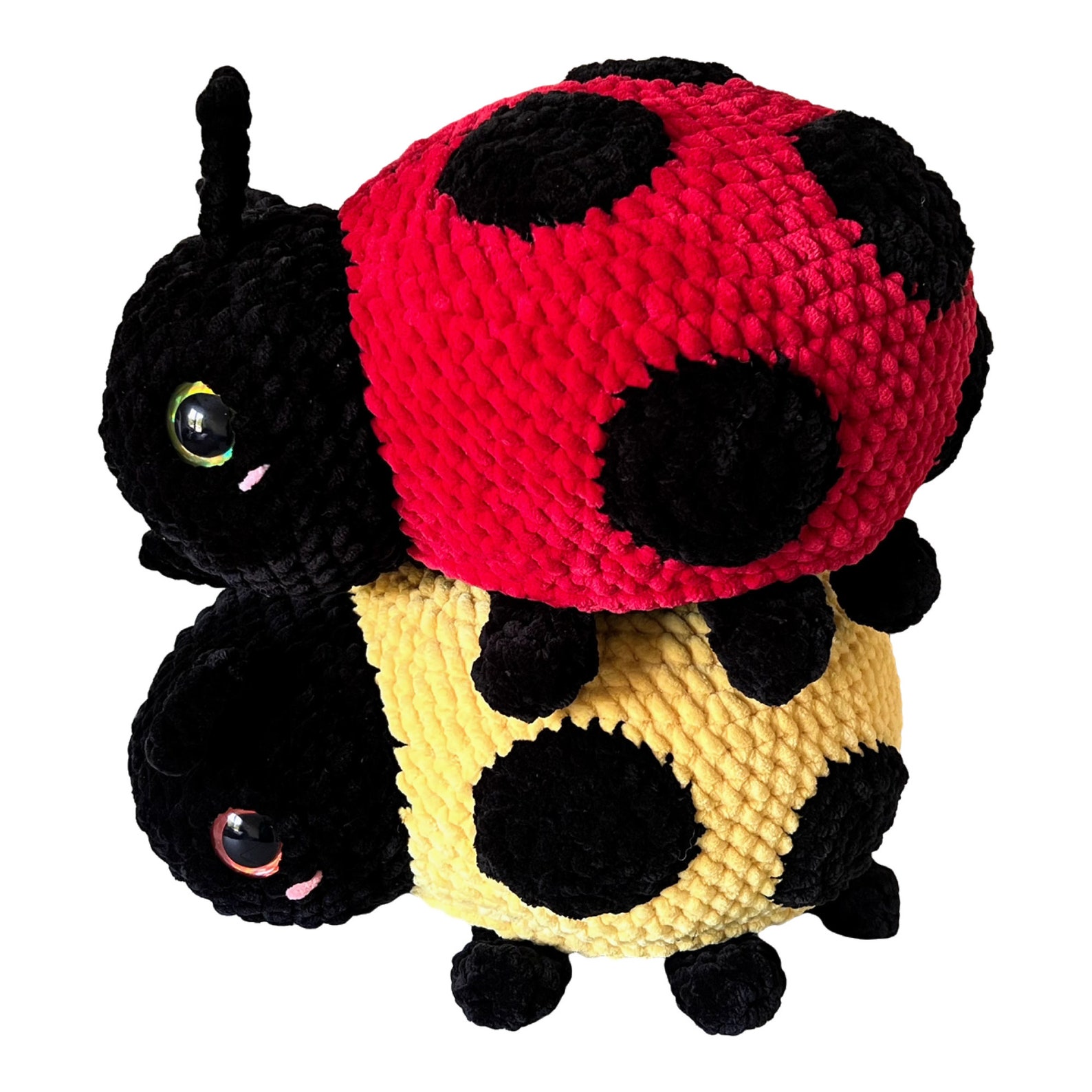 Crochet Ladybug Plush Toy: Jumbo Amigurumi With Baby - Etsy