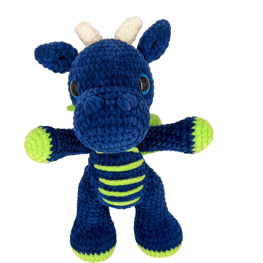 Dragon Plush Toy, Crochet Dragon Plushie, Dragon Amigurumi, Plush Toy ...