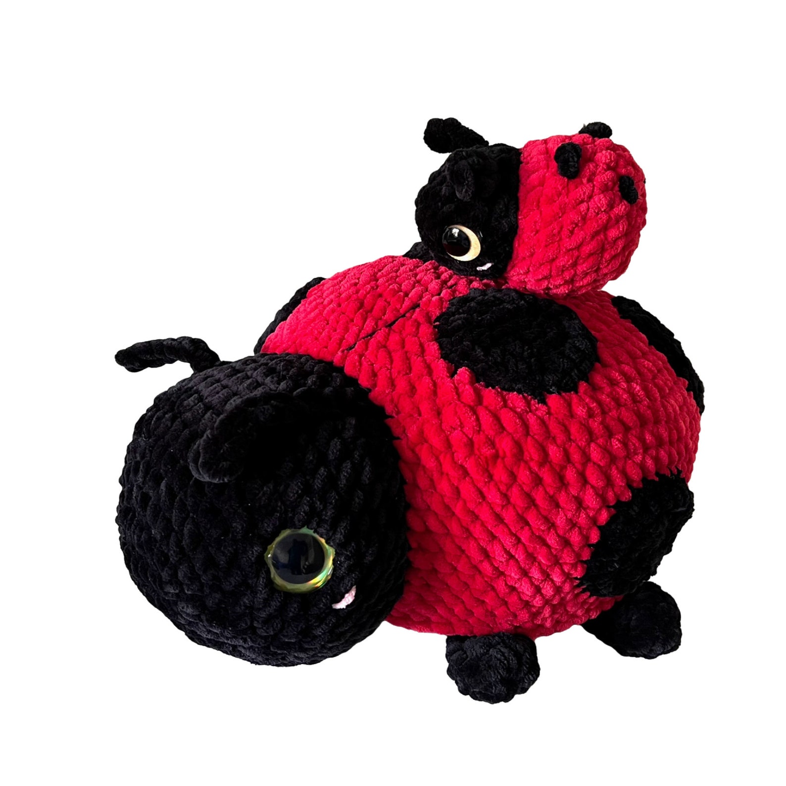 Crochet Ladybug Plush Toy: Jumbo Amigurumi With Baby - Etsy
