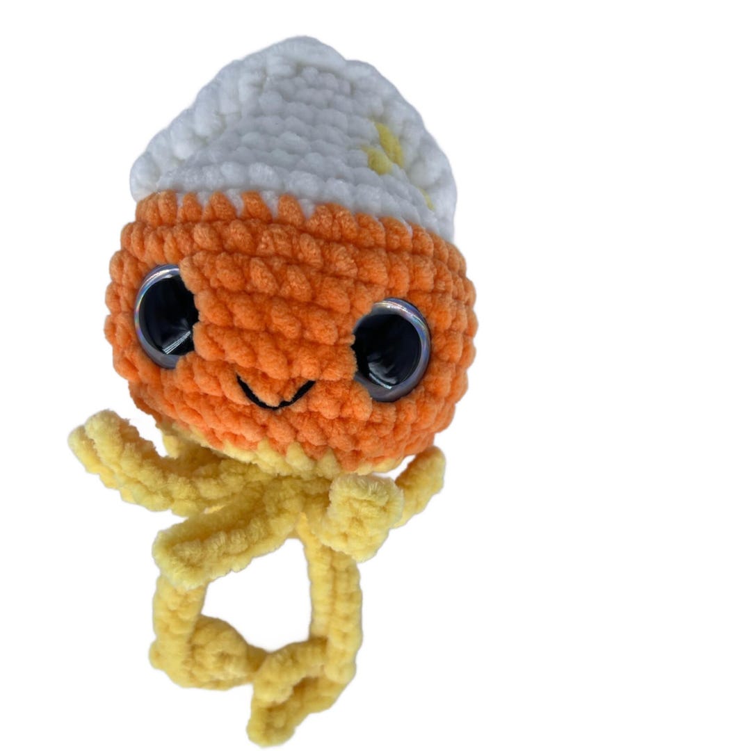 Crochet Squid Plushie , Candy Corn Squid, Crochet Plush Toys, Stuffed ...