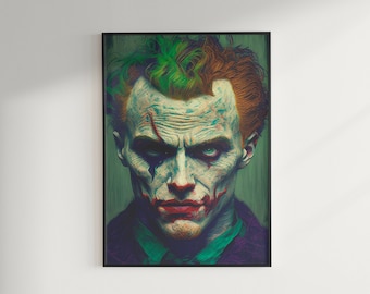 The Joker Portrait Printable Digital Print Wall Décor - Etsy