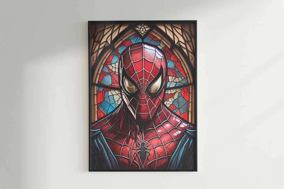 Spider-man Portrait, Printable Digital Print Wall Décor, Marvel Fan Art ...