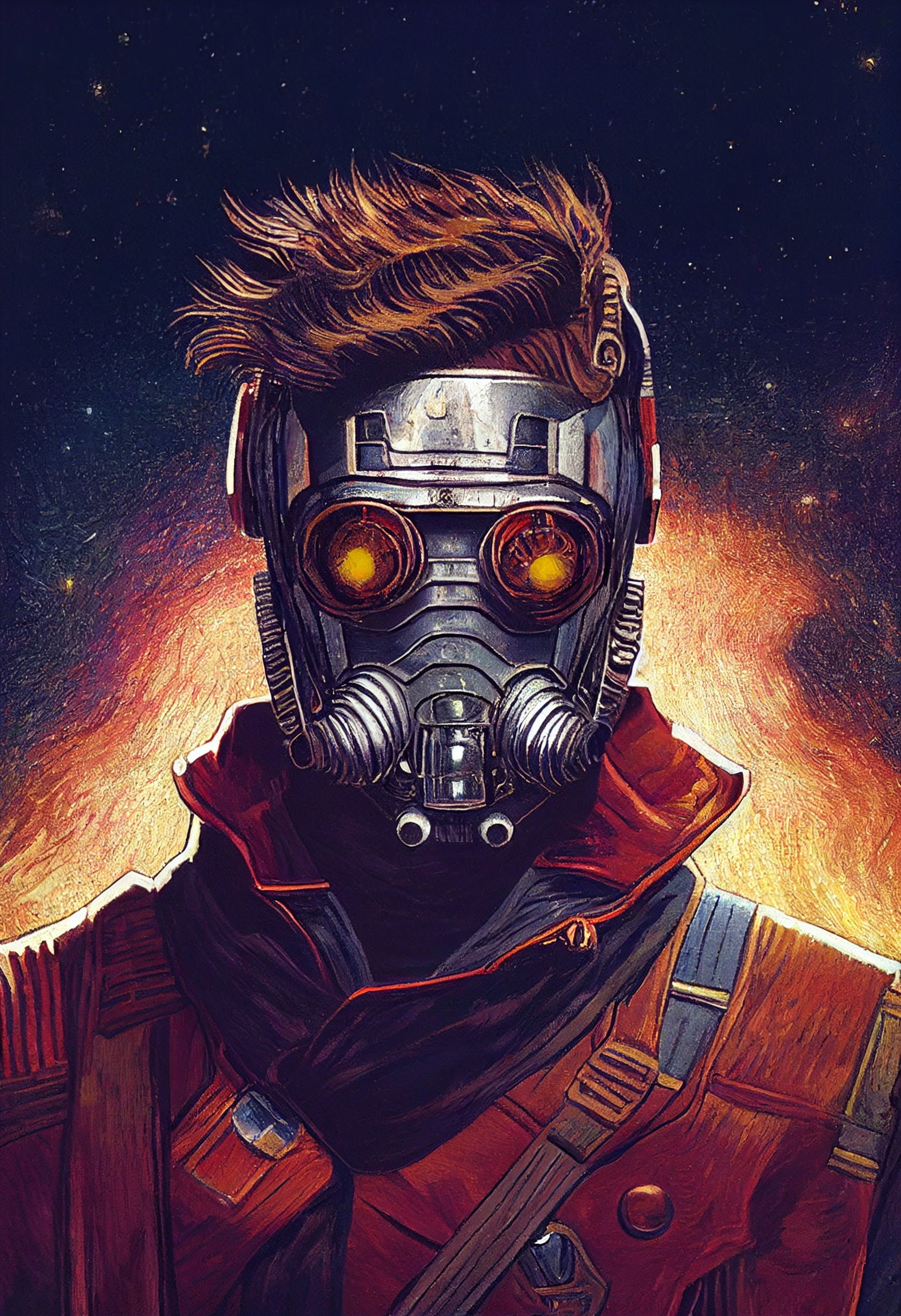 Star-lord Portrait, Printable Digital Print Wall Décor, Post ...