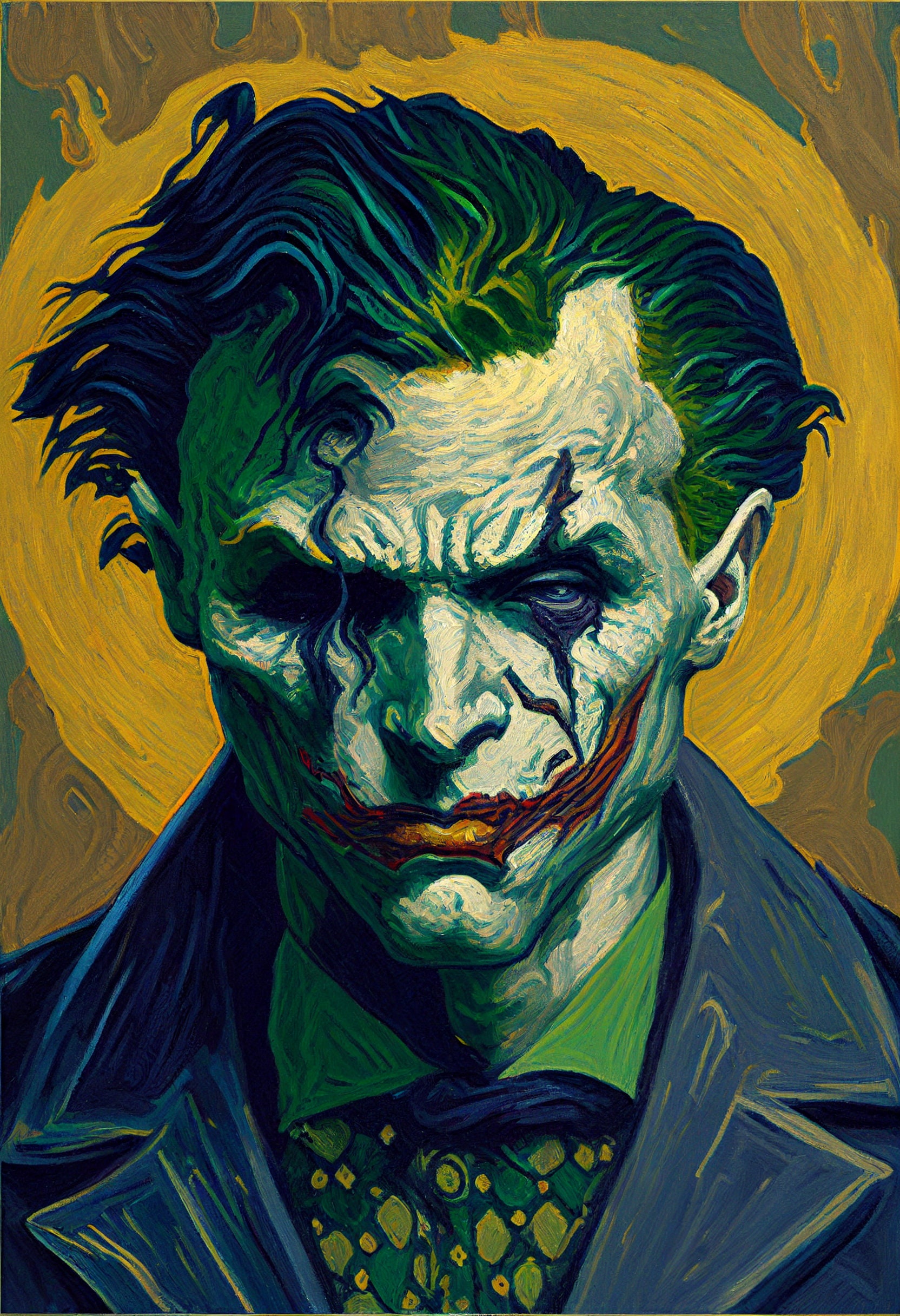 The Joker Portrait, Printable Digital Print Wall Décor, Post ...