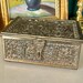 Antique Metal Chest Box Golden Bronze Very Heavyweight With - Etsy