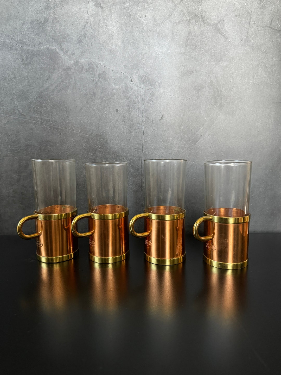 Authentic Beucler Copper and Brass Cork Lined Cobras Irish Coffee ...