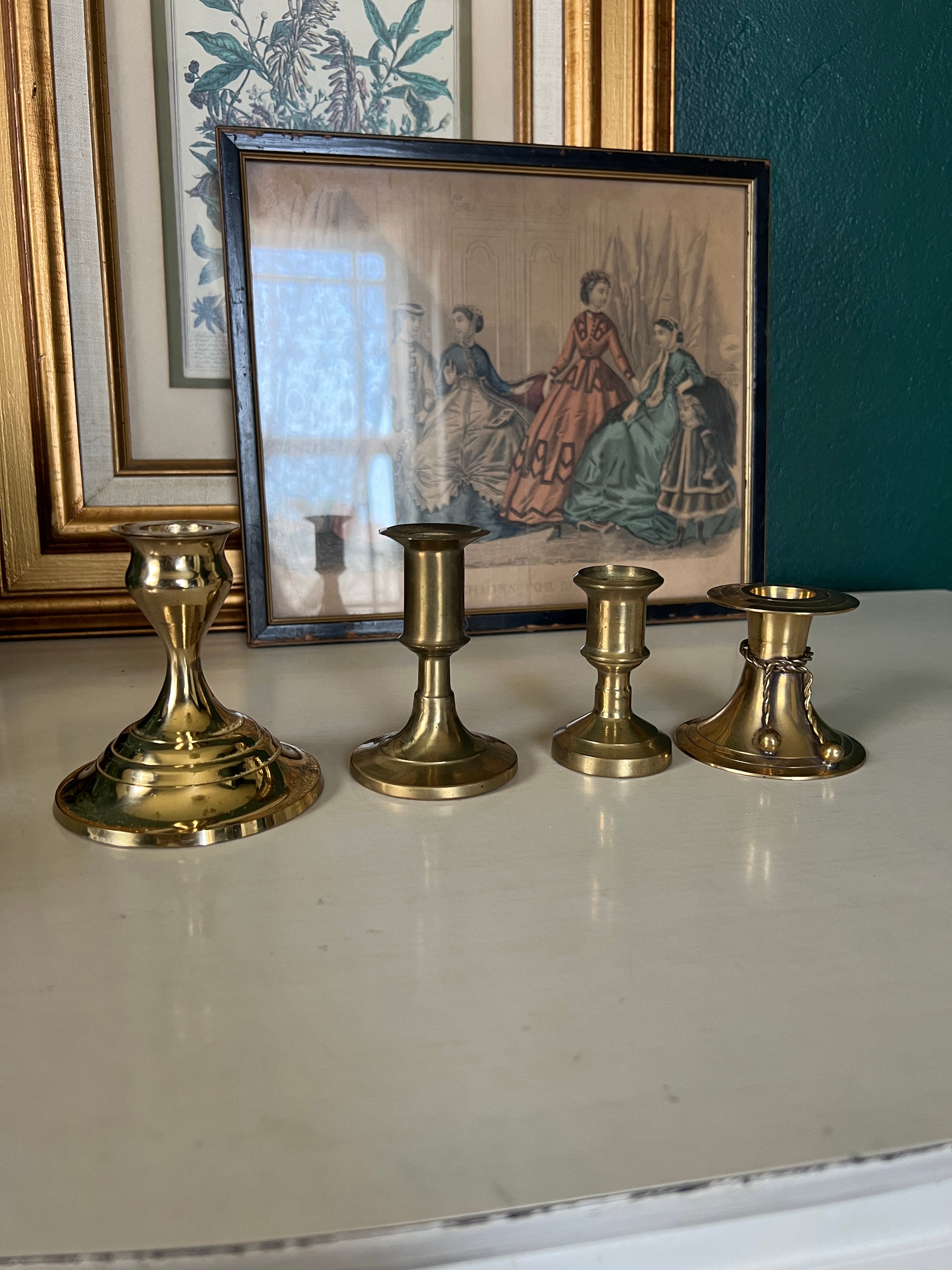 Vintage Gold Candlestick Holder Solid Heavy Weight Pairs Mix & - Etsy