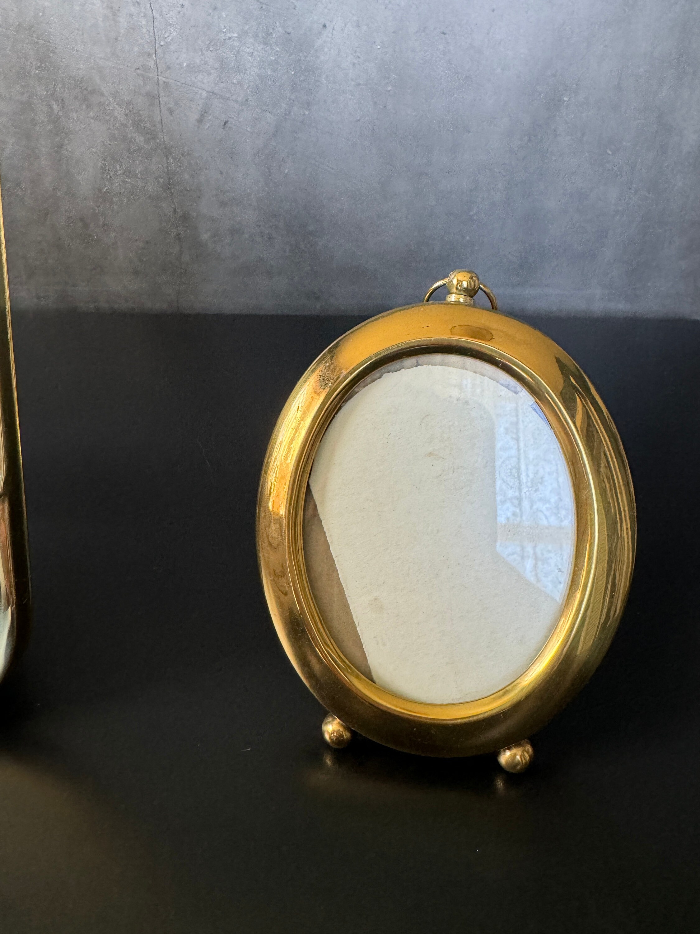 Vintage Solid Brass Frames Various Sizes, Small, Medium Rectangle, Oval ...
