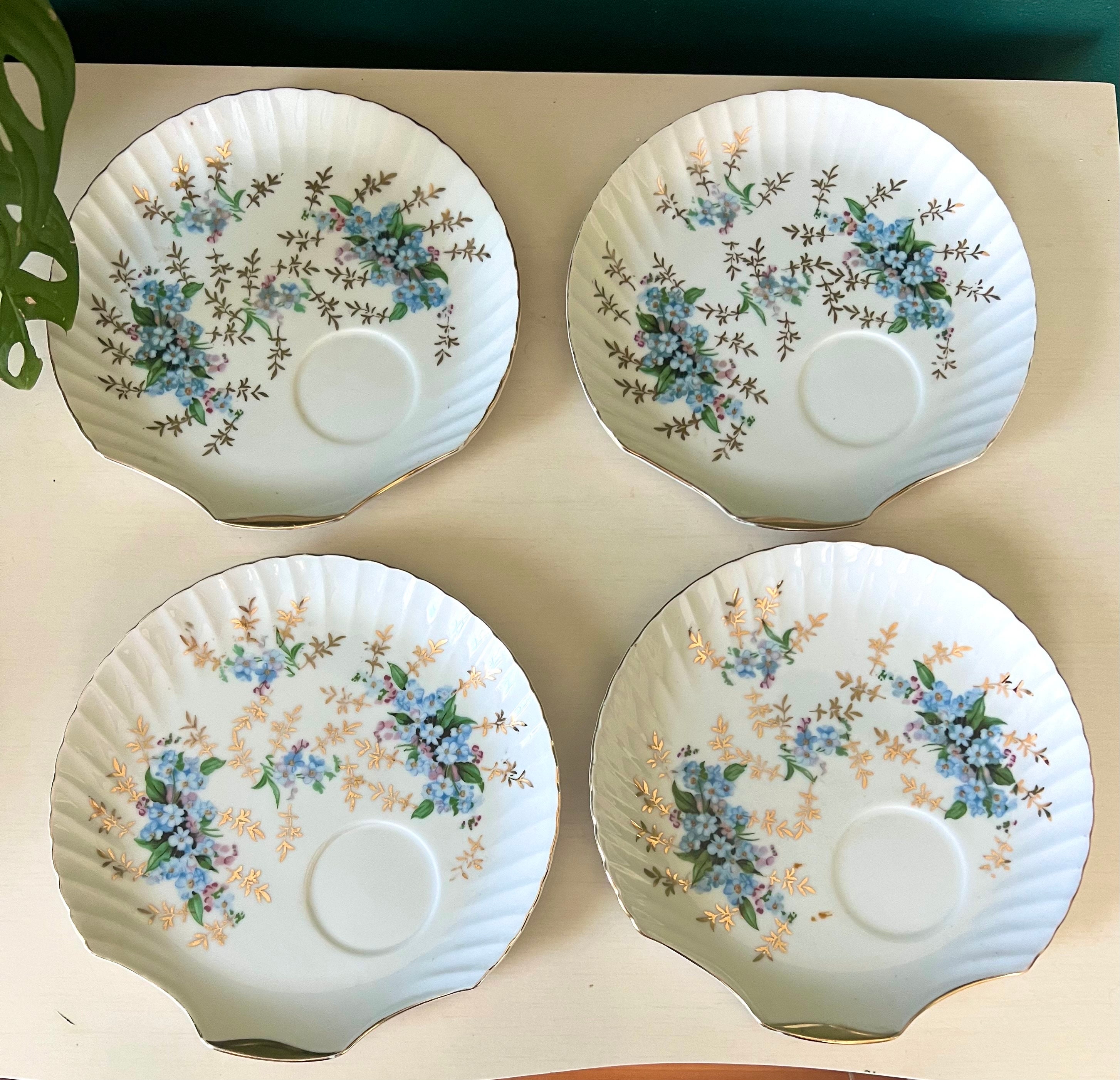 Vintage Japanese Yakama Tea Snack Plates 1950's Shimmering Gold With ...