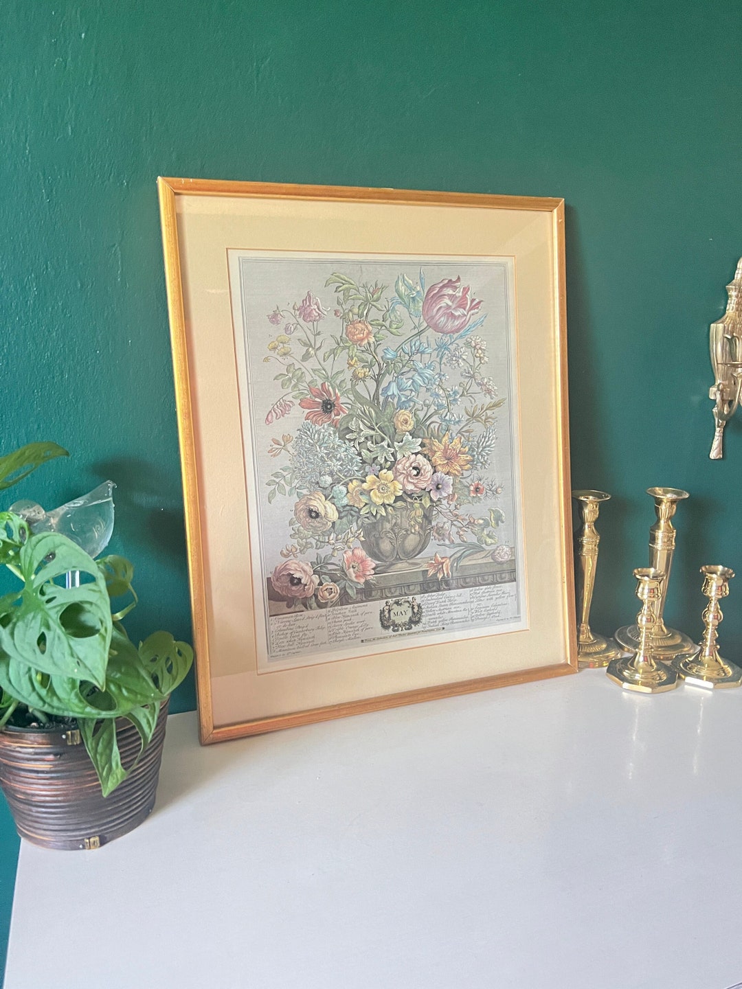 Vintage Print Technique of May, 12 Months of Flowers by John Ferber ...