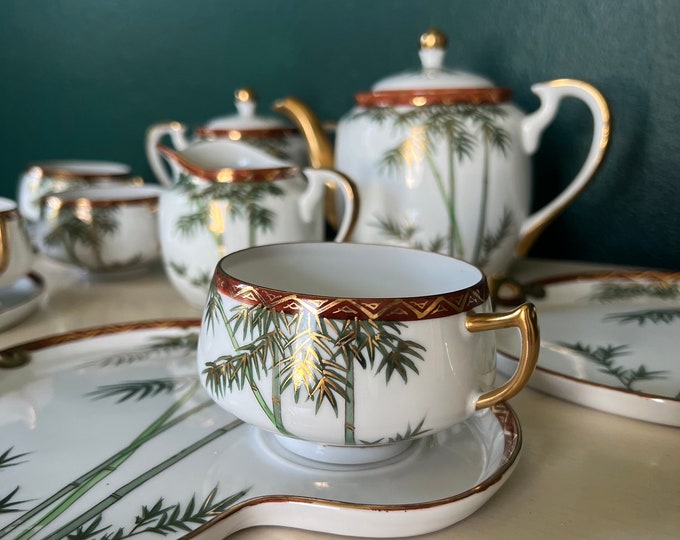 RARE Full Set Vintage 1950's Japan Fine Soko China Hand Painted Gold ...