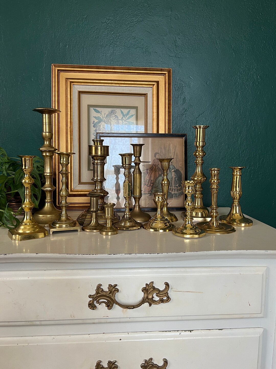 Vintage Gold Candlestick Holder Solid Heavy Weight Pairs Mix & - Etsy